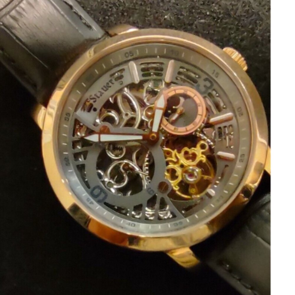 Nib Stauer X-Ray Skeleton 22 Jewels Automatic Watch T… - Gem